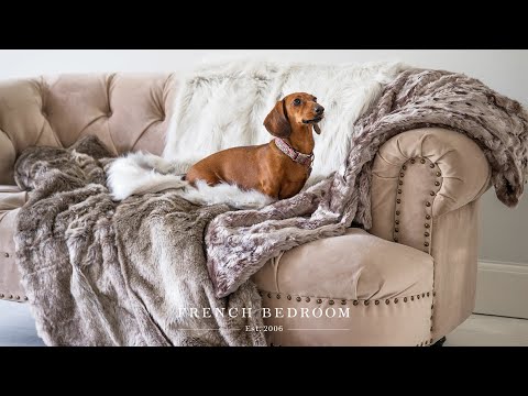 French Bedroom | Husky Brown Faux Fur Throw