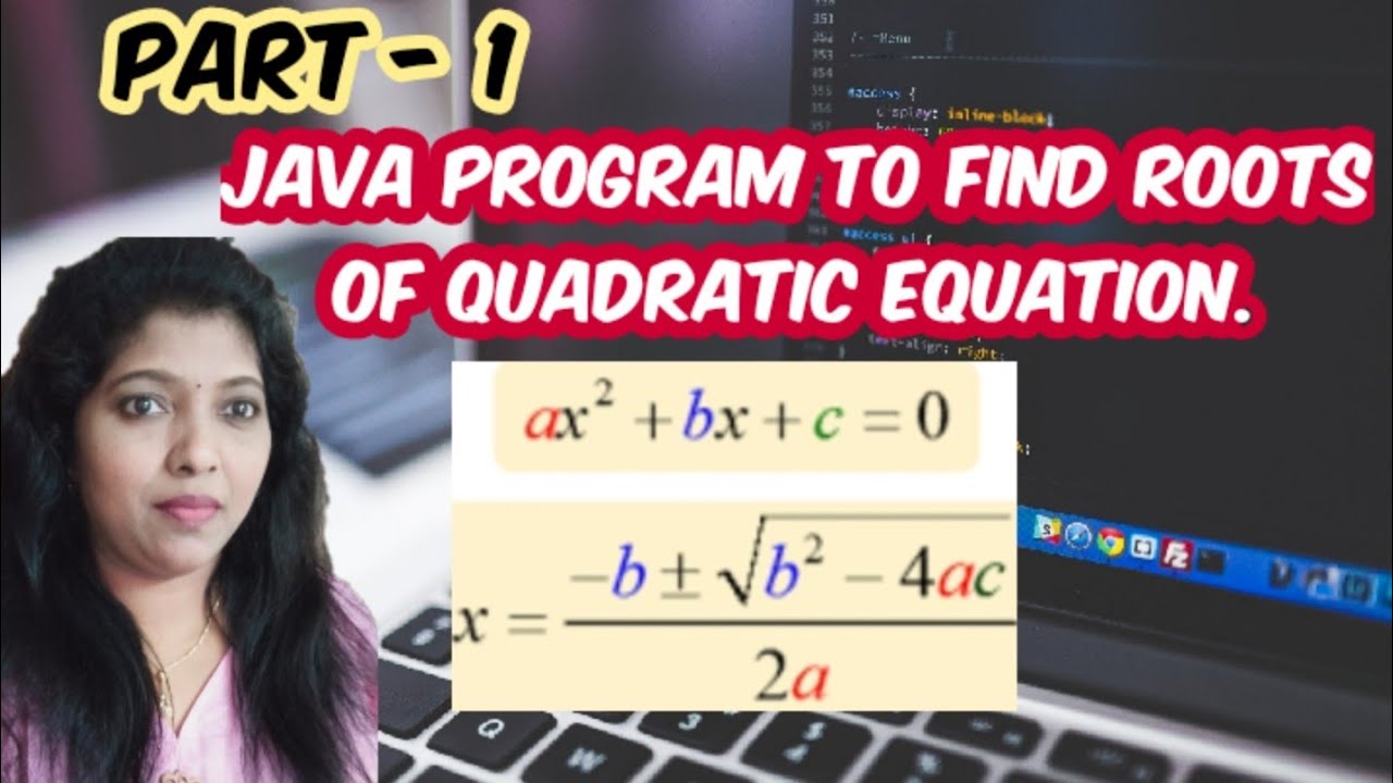 # 54 - Quadratic equation Java Program