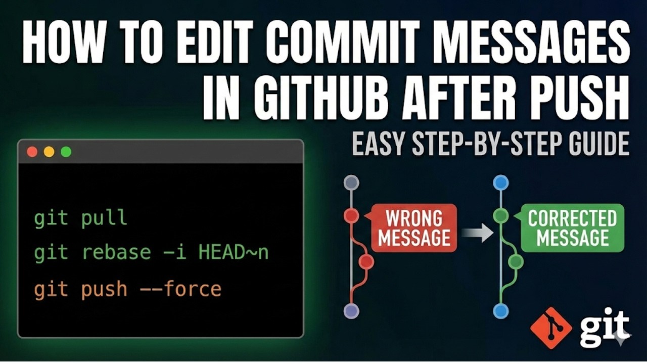 How to Edit Commit Messages in Github after Push