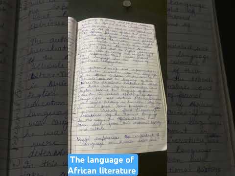 The language of African literature #notes ocean_7#m.a English sem 2