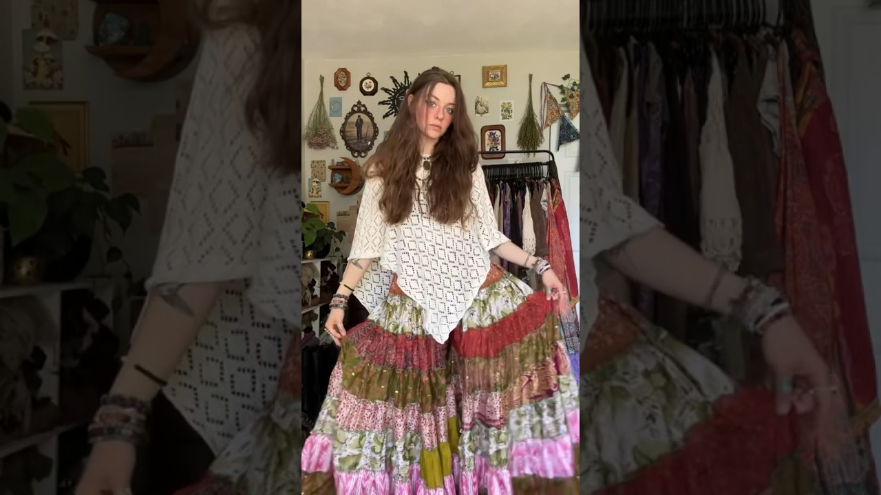 a bunch of hippie outfits! 🌞🌿☮️🌀🌈 #shorts #hippie #outfitideas