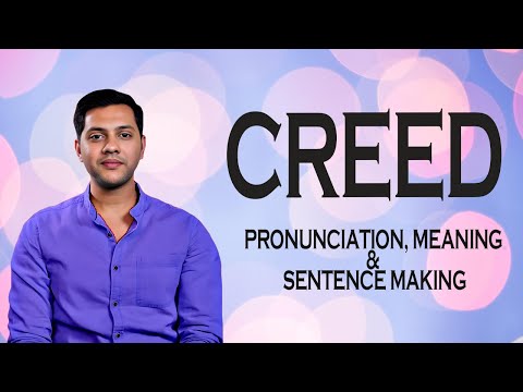 Creed - Meaning & Pronunciation Word World Audio Video Dictionary