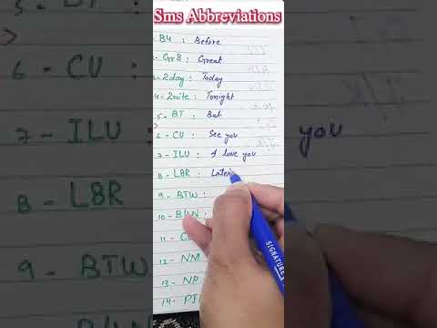 SmS Abbreviations || sMs short forms #short #youtuber