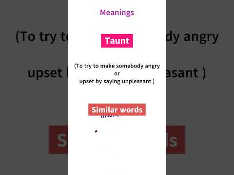 Synonyms - Useful New Words # 028