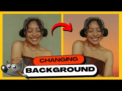 GIMP - How to CHANGE BACKGROUND COLOR of Any Image EASILY!