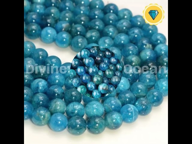 Beads String 8mm - Turquoise Stone Bead String 8 mm (Mala) from Khambhat
