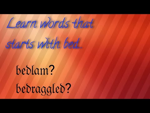 Learn Oxford Dictionary words|| Learn "B" words that starts with bed. || wakeup vocabulary