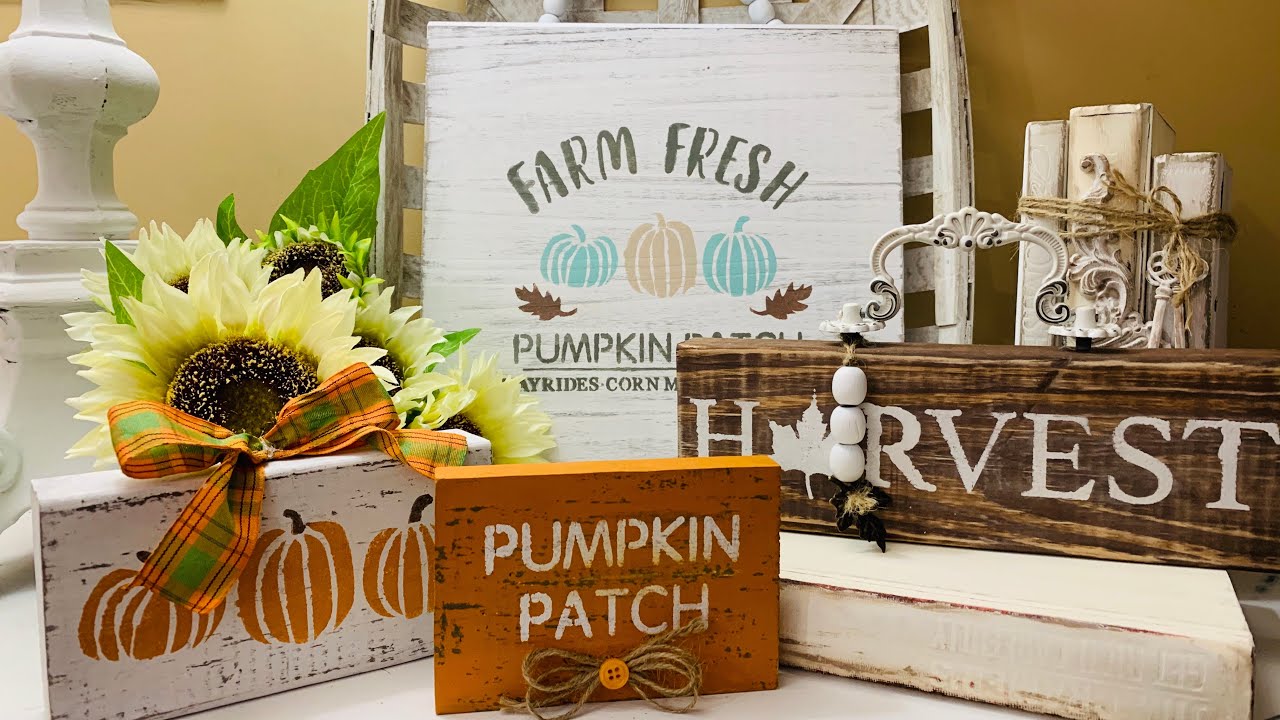 DIY FALL SHABBY CHIC FARMHOUSE SIGNS & DECOR PIECES! FALL INSPIRATION & IDEAS (175)