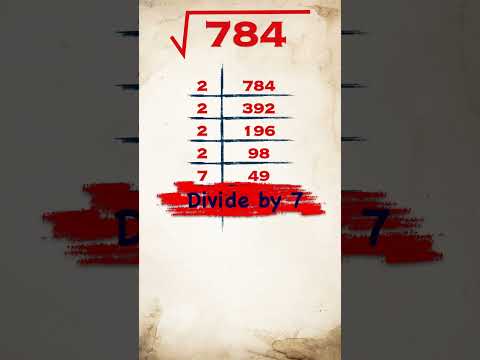 Square Root of 784 | 784 ka vargmul | #shorts #viral #trending #squareroot #publicmaths #math