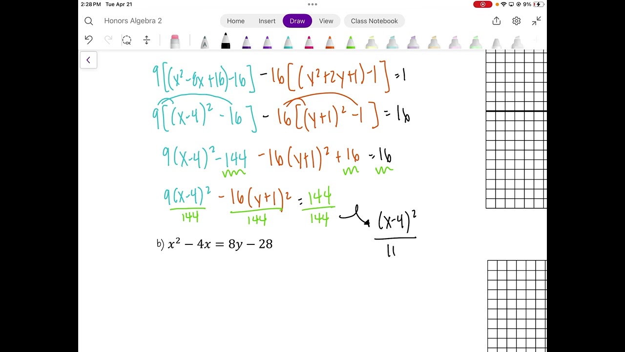9 6- Classifying Conic Sections