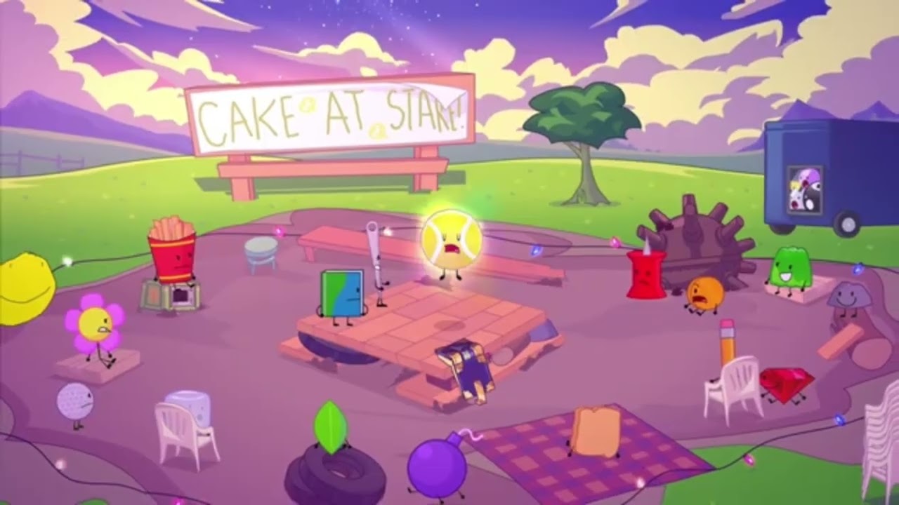 BFDIA 24 - Cake At Stake Scene / Tennis Ball's Elimination (SPOILERS ALERT)