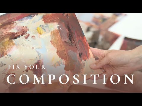 How to resolve composition with values: Abstract painting demo