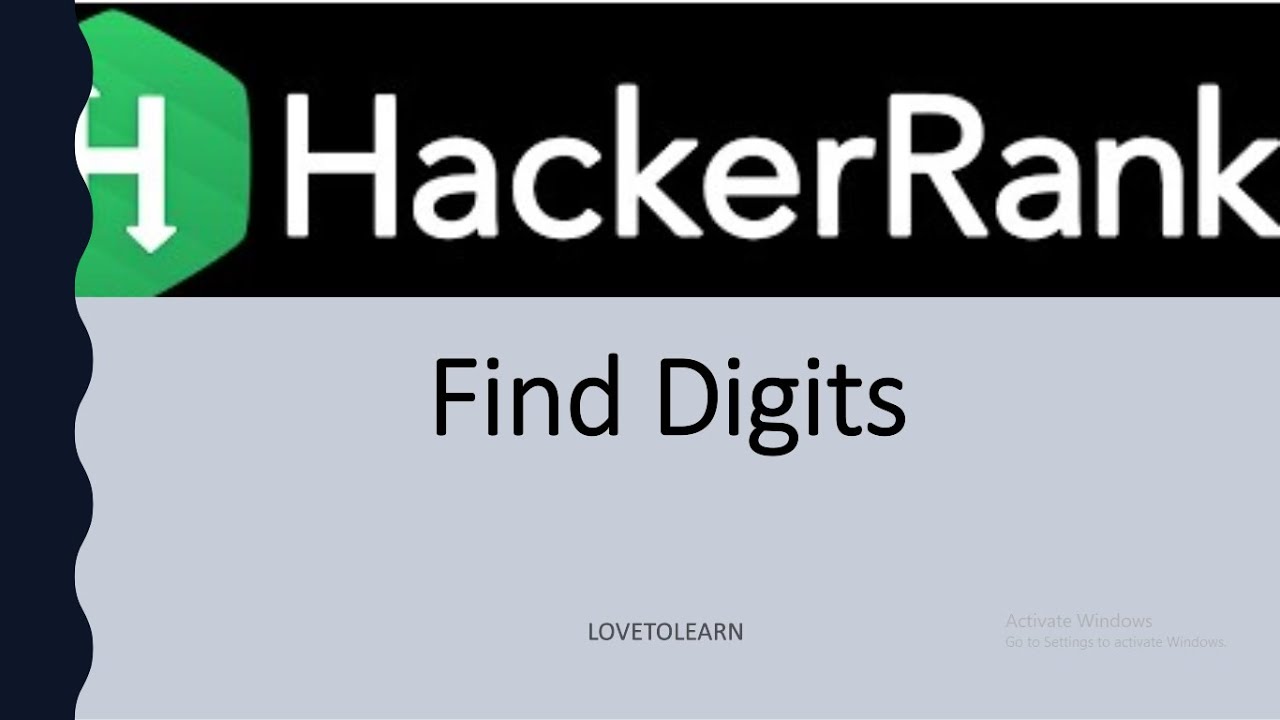 find digits HackerRank solution in Java #hackerrank #lovetolearn #finddigits