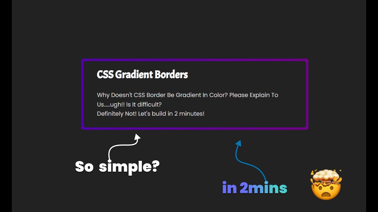 🔥CSS Gradient Borders made Easy!! in just 2 mins 🤯