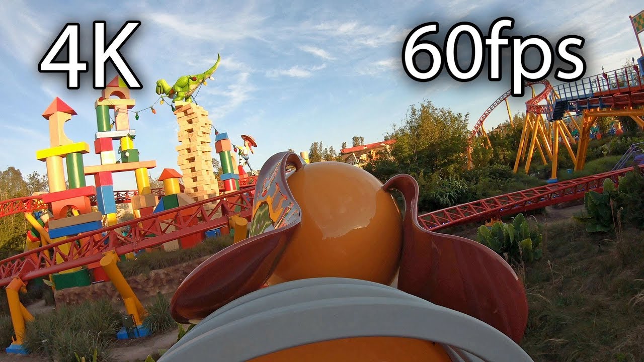 Slinky Dog Dash front seat on-ride 4K POV @60fps Disney's Hollywood Studios