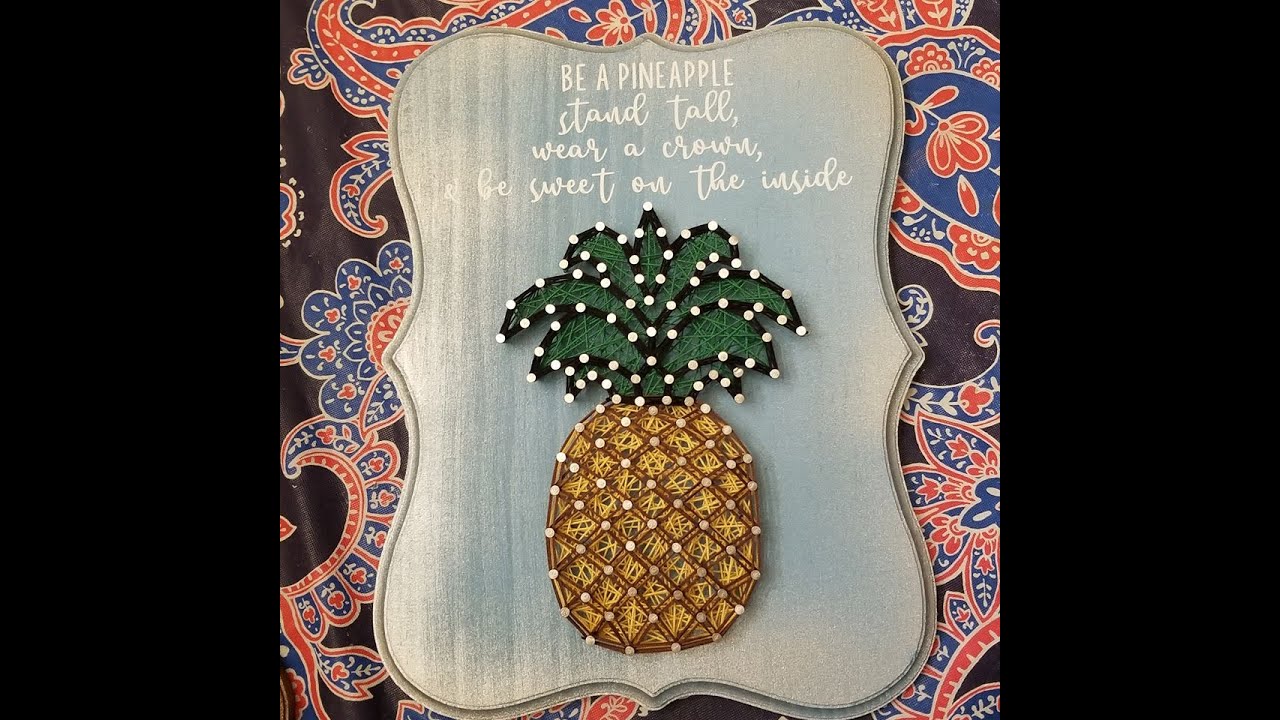 Pineapple String Art basic instructions tutorial