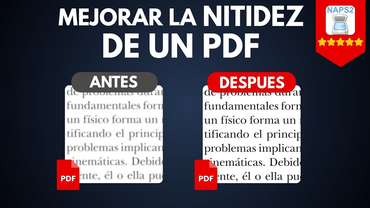 PDF borroso ❌ → PDF CLARO ✅ | Mejora nitidez y colores