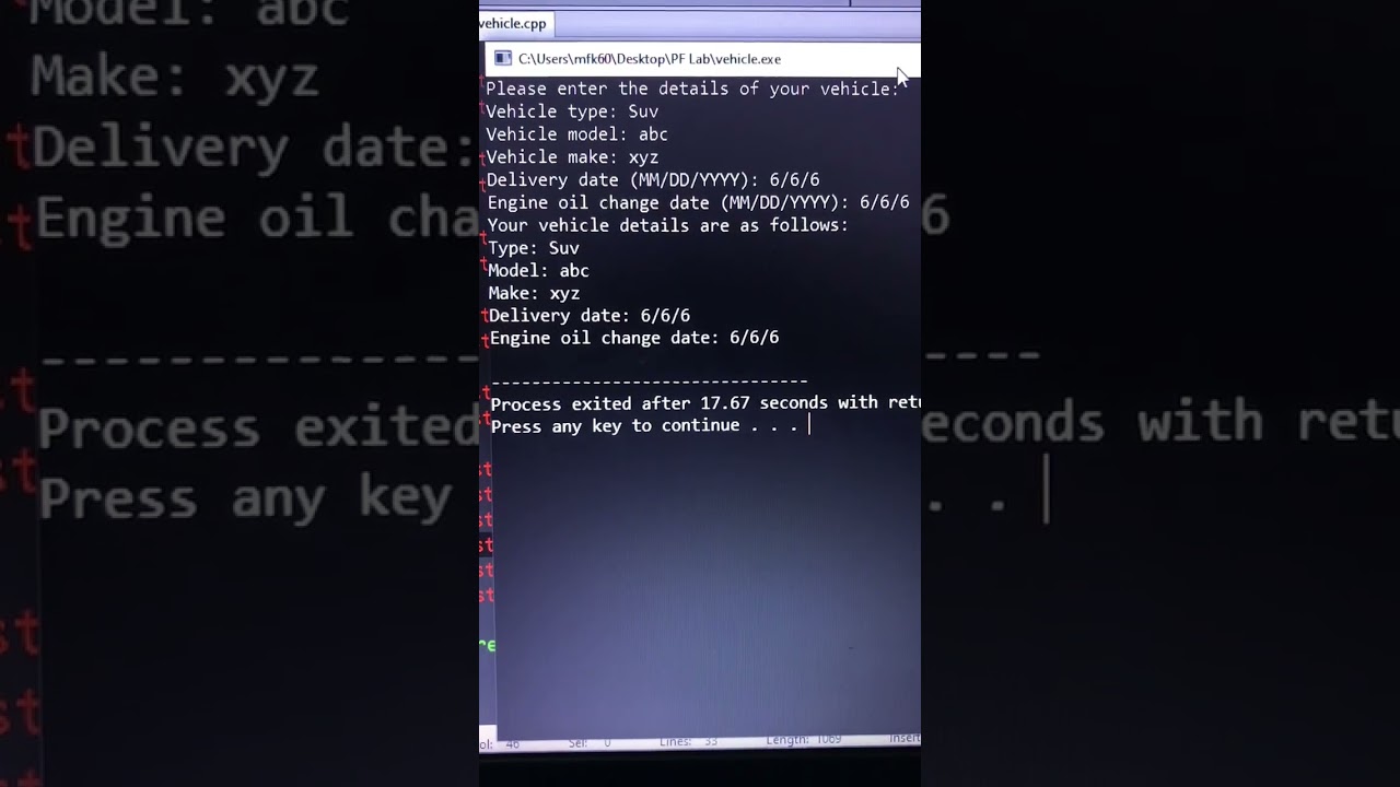 vehicle c++ #coders #codinglife #codingninja #codemasters #codelife #coding #code #coder #cpp