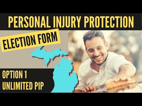 Auto Insurance Personal Injury Protection Form — Option 1, Unlimited Coverage