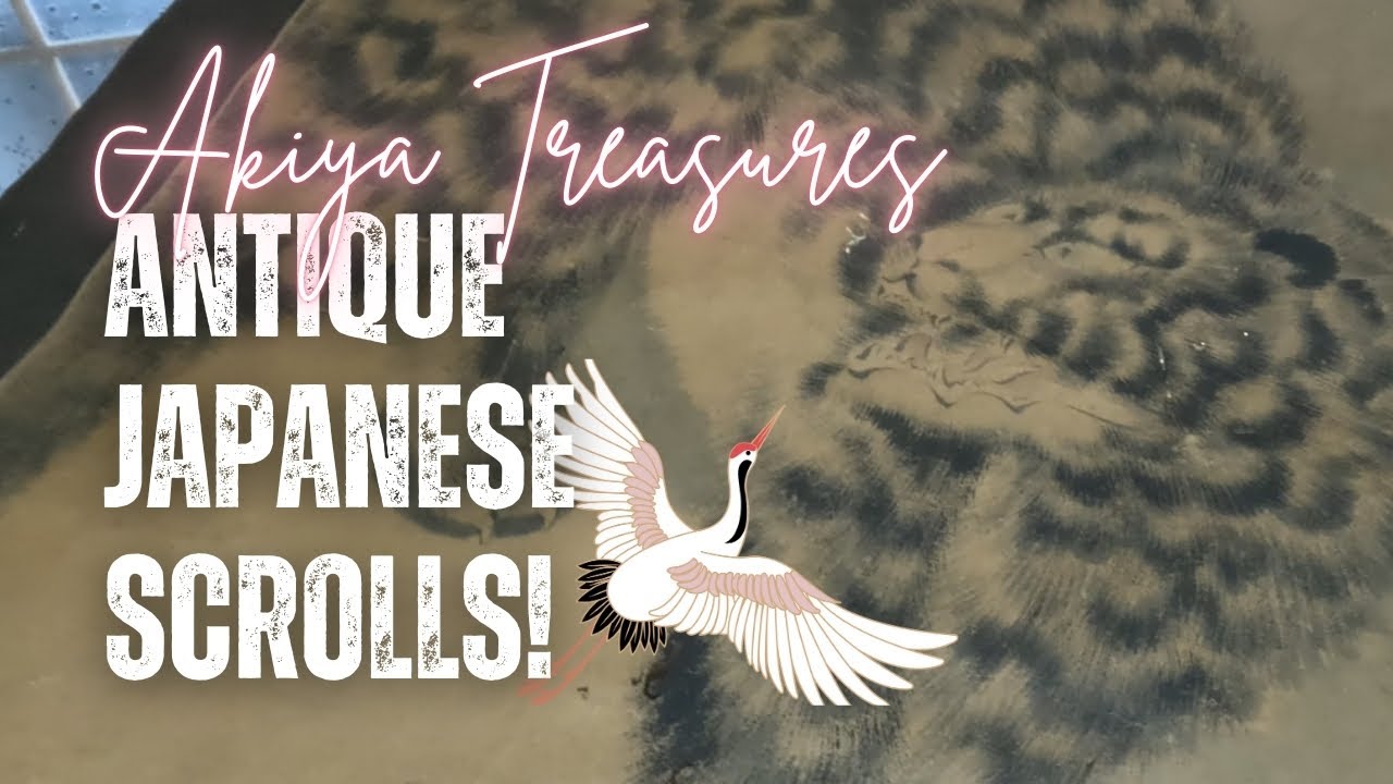 Discovering Antique Japanese Kakejiku Scrolls in our Akiya House!