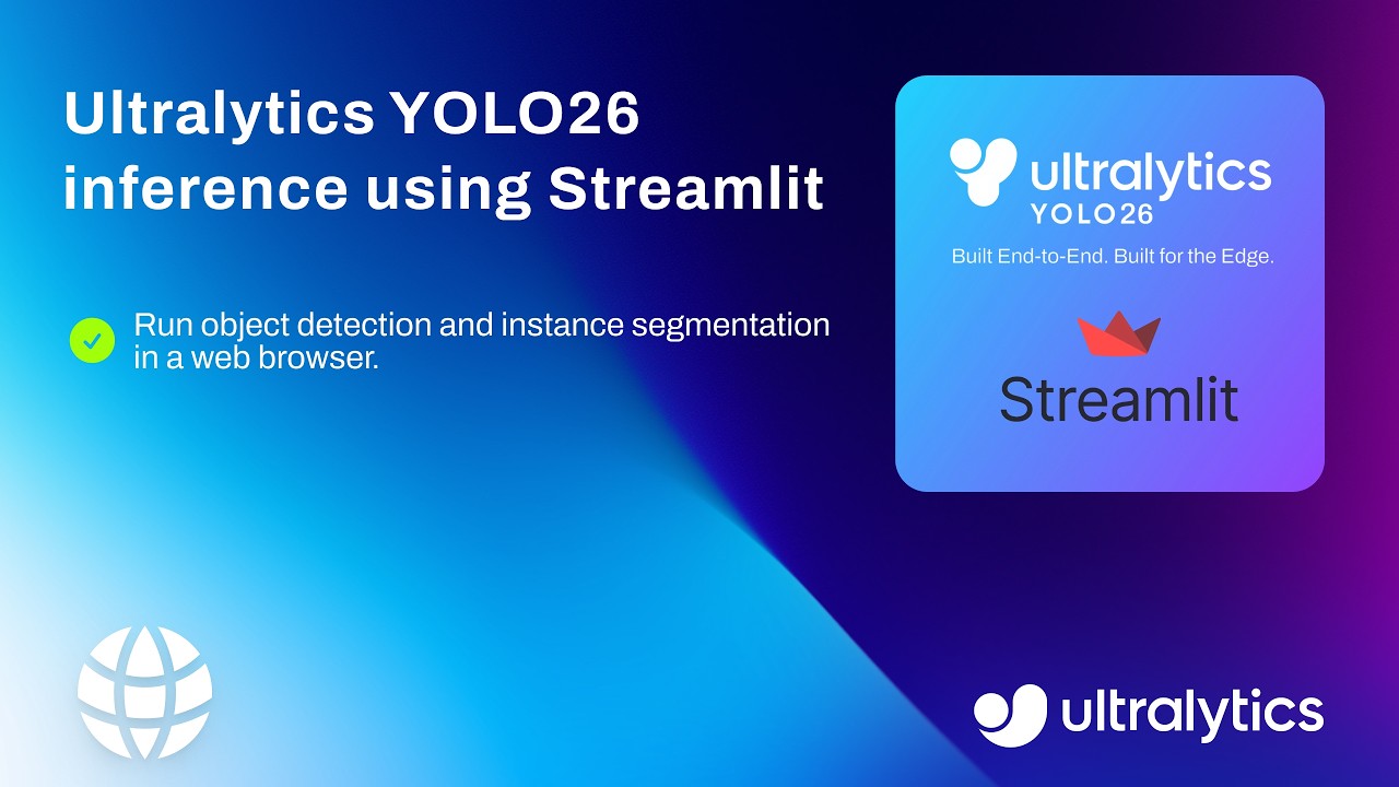 How to Build a Live Inference App with Ultralytics YOLO26 & Streamlit | Detection & Segmentation 🚀