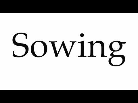 How to Pronounce Sowing