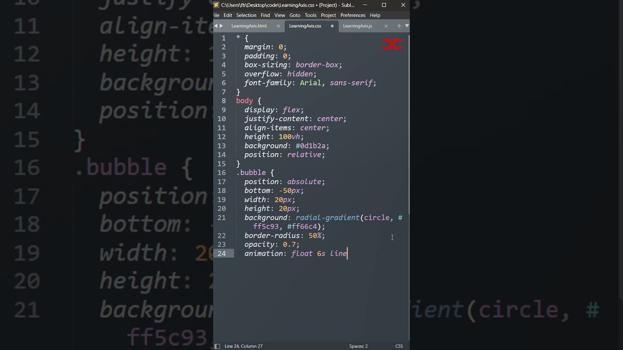 Floating Bubbles Animation | HTML CSS JavaScript
