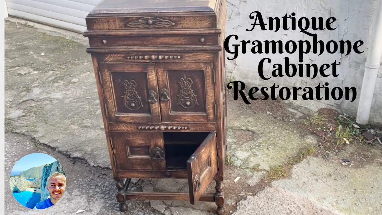 Restoration of an Antique Gramophone cabinet plus DIY scroll saw