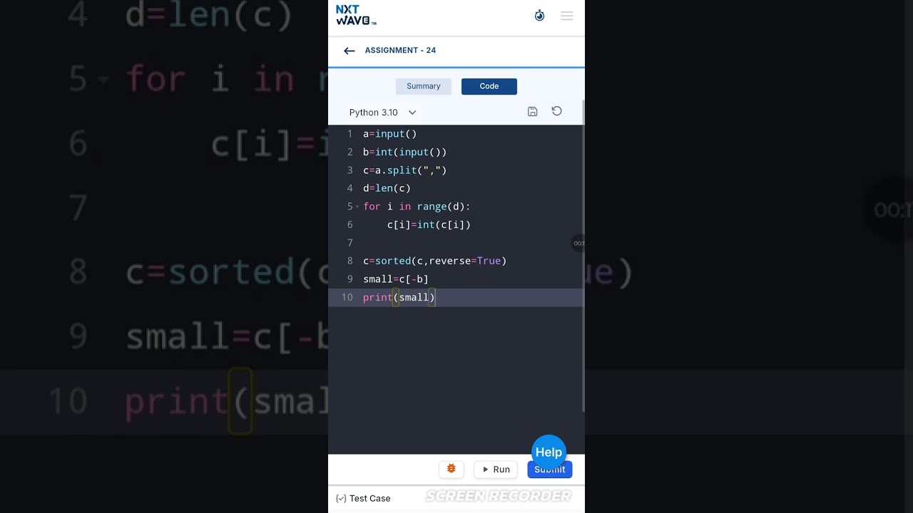 Kth smallest number using python Nxtwave CCBP #coding  #nxtwaveccbp4 #programming #python #codingbat