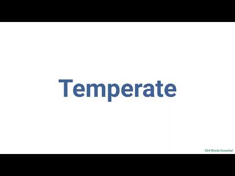How to Pronounce temperate