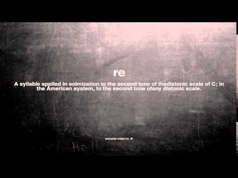 What does re mean