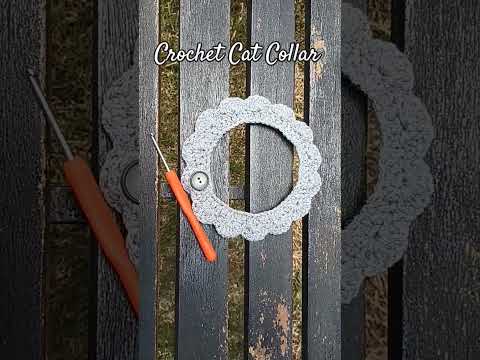 Easy Crochet Cat Collar - @tanyacraftchannel5575 #crochet #pets #diycrafts