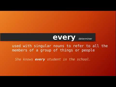 every , Meaning of every , Definition of every , Pronunciation of every