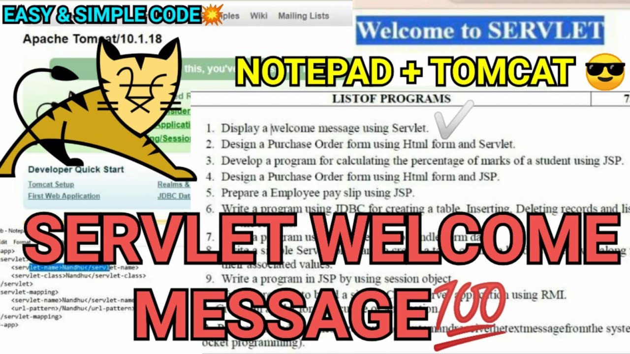 Display a Welcome Message Using Servlet | Java Servlet | Advanced Java Programming | Servlet | Lab