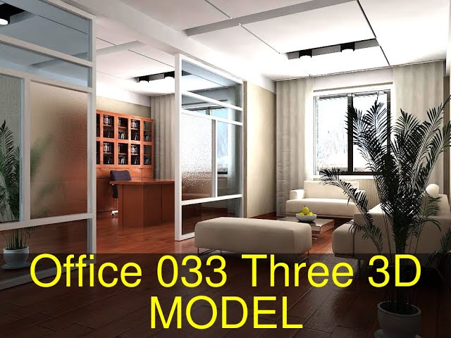 Office 033 Three 3D Model - FlatPyramid