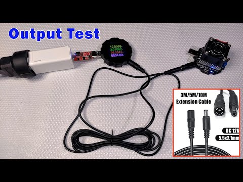 DC 12V Power Jack Extension Cable - Output Test