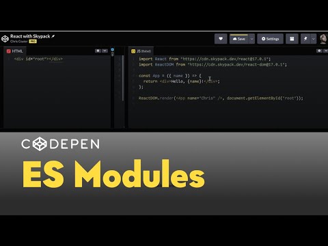 Using ES Modules on CodePen