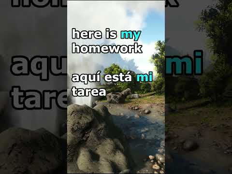here is my homework in spanish- aquí esta mi tarea en ingles