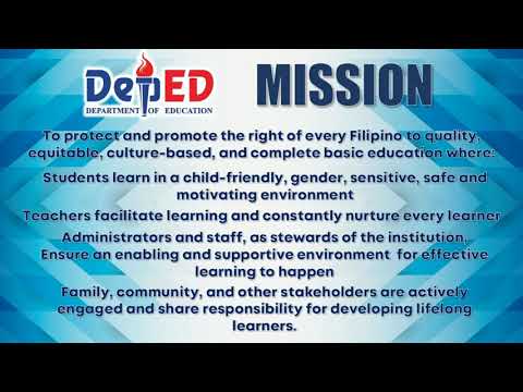 DEPED Vision, Mission and Core Values Department of Education