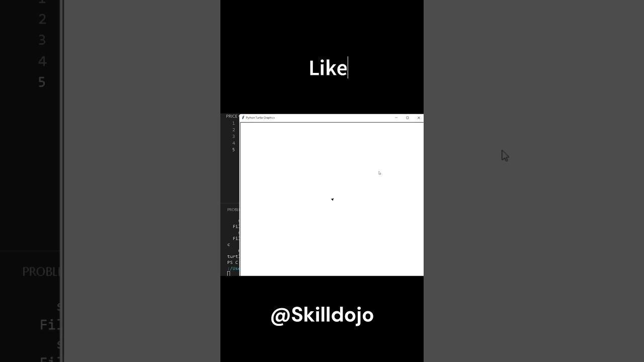 This simple 5-line Python Turtle code creates an insane optical illusion!😵‍💫#shorts#python #trending