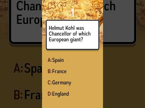Which European giant did Helmut Kohl serve as Chancellor for?