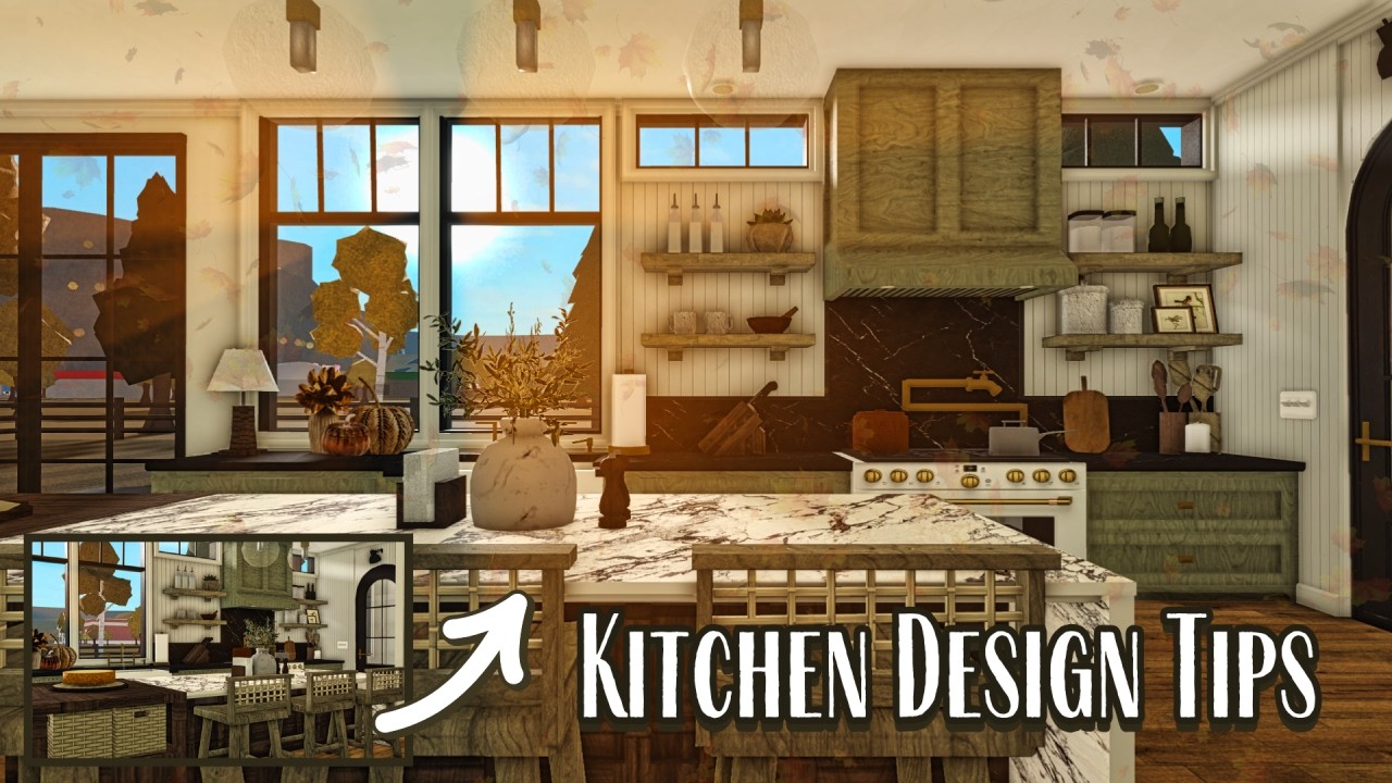 Bloxburg | Building an Autumnal Fall Farmhouse | Kitchen Tips | How-To