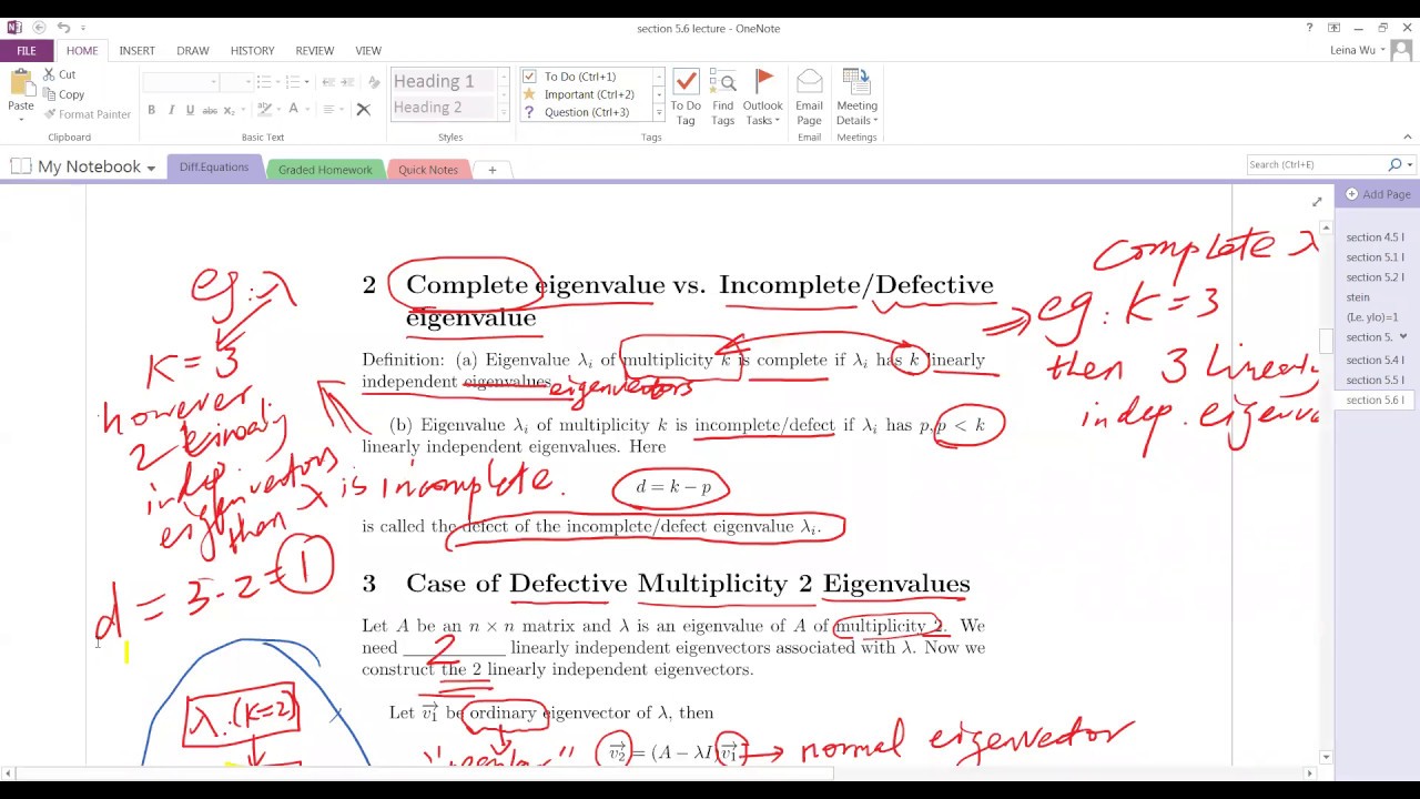 Multiple eigenvalue solutions