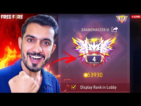 BR INDIA GRANDMASTER TOP 4 | RANK PUSH FOR TOP 1 LIVE ????#freefire