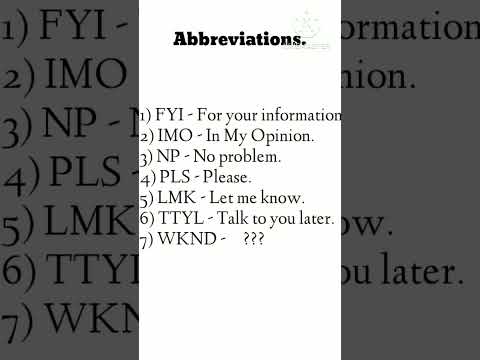 Learn English: 10 abbreviations you should know#shorts #shortsfeed #viral