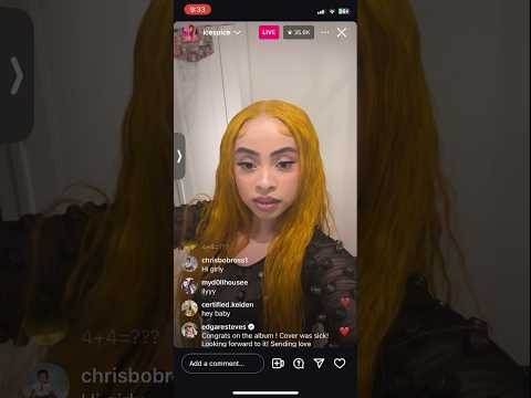 Ice Spice🧊🌶️ #icespice #instagram #live #fyp Ice Spice was live on Ig live 06/05/24❤️