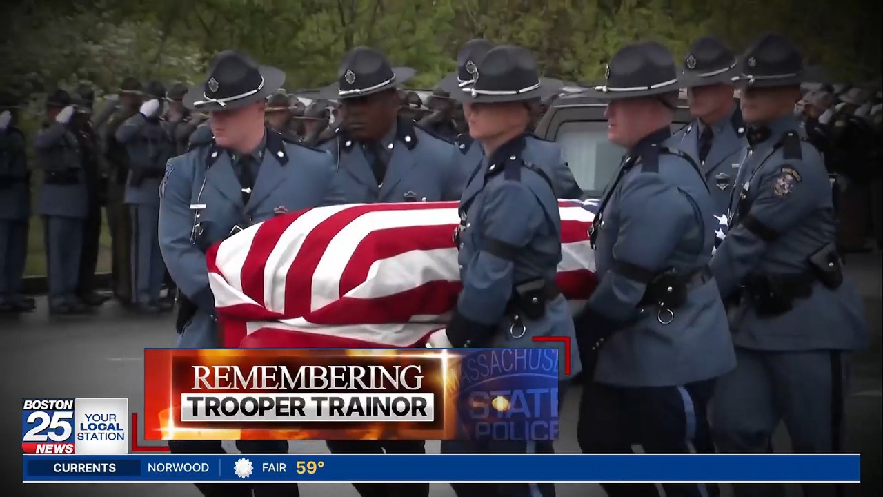 ‘Showed the highest form of service’: Thousands say goodbye to fallen Mass. Trooper Kevin Trainor