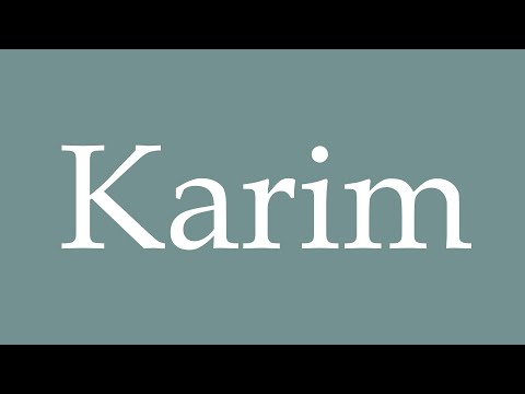 How to Pronounce ''Karim'' Correctly in French