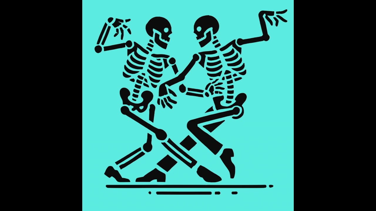 5 Dancing Skeletons Clipart | PNG, SVG, EPS, DXF Files | Digital Download