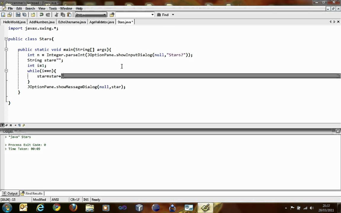 JAVA Tutorial - Advanced Decisions and loops - Session 4